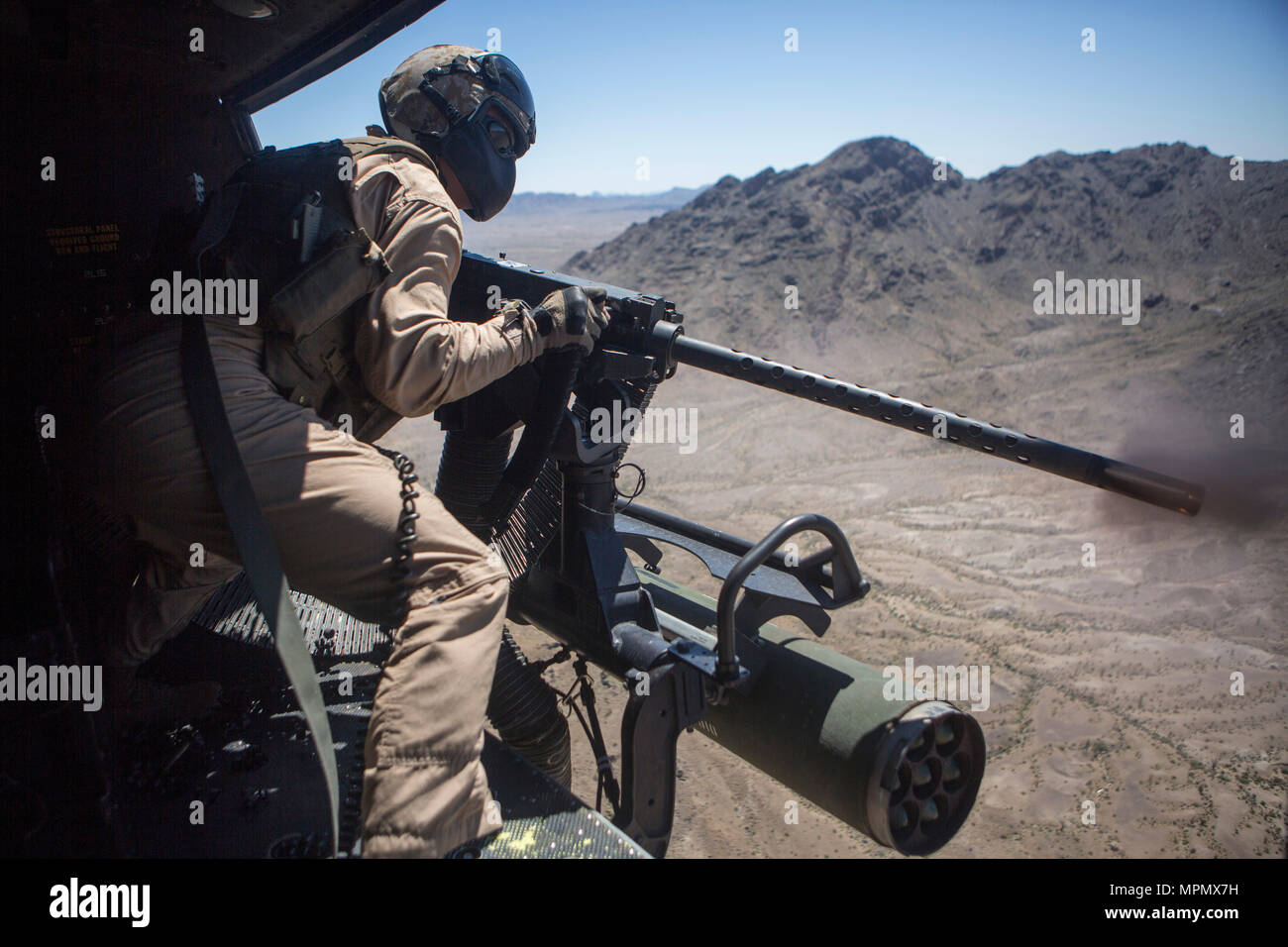 U.S. Marine Corps Cpl. Justin Gilstrap, crew chief with Marine Light ...