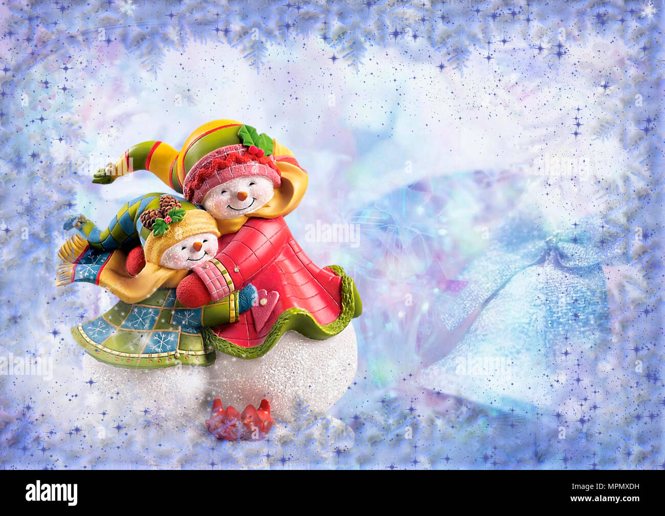 Beautiful Christmas greeting card in vintage style Stock Photo - Alamy