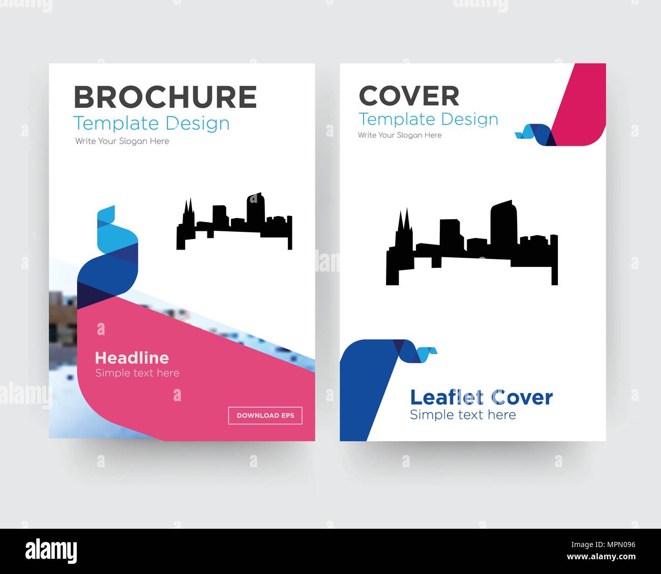 colorado brochure flyer design template with abstract photo background ...