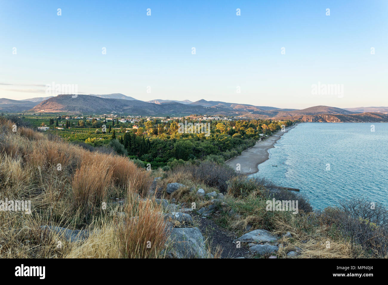 Ancient asini to plaka beach drepano hi-res stock photography and ...
