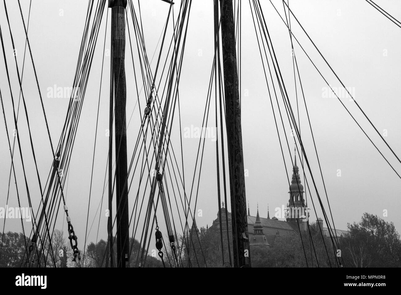 Ropes on Black and White Stock Photos & Images - Alamy