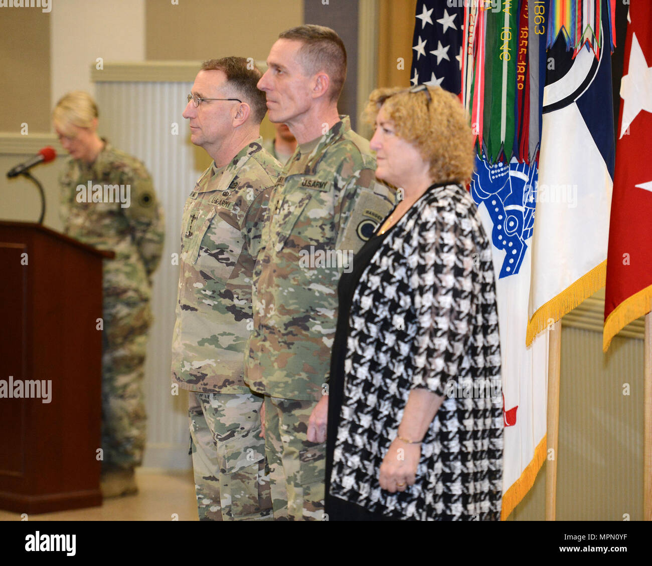 Gen. Robert Abrams (left), commanding general of U.S. Army Forces ...