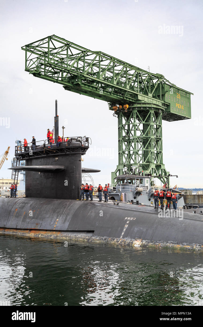 BREMERTON, Wash. (Apr. 4, 2017) - The guided-missile submarine USS Ohio ...