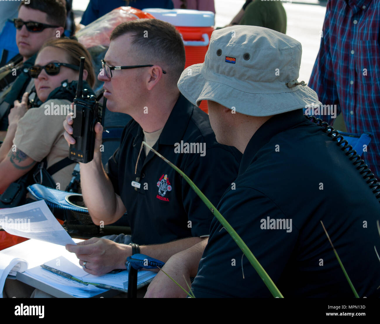 1st Lt. James Freda and Sgt. 1st Class William Wymer, survey team ...