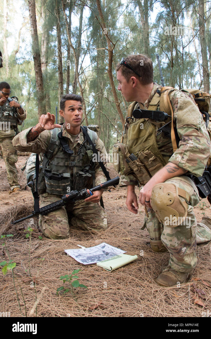 CAMP H.M. SMITH, Hawaii (March 30, 2017) Staff Sgt. Aaron Shafer, left ...