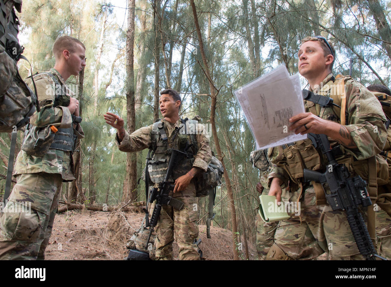 CAMP H.M. SMITH Hawaii (March 30, 2017) Spc. Dries Janssen, left, Staff ...
