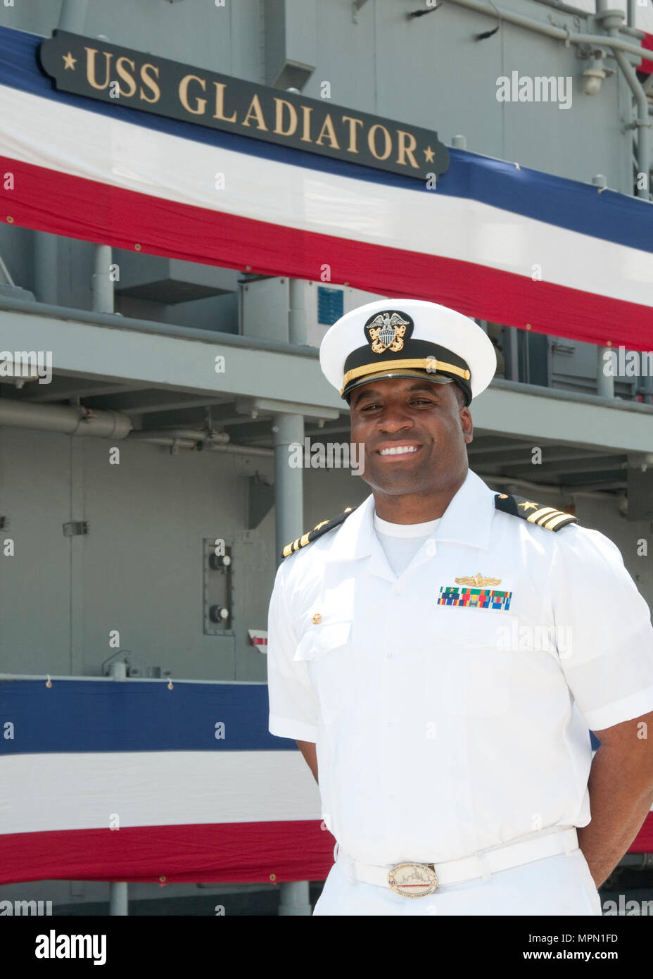 Bahrain (April 12, 2017) Lt. Cmdr. Roosevelt White poses for a photo in ...