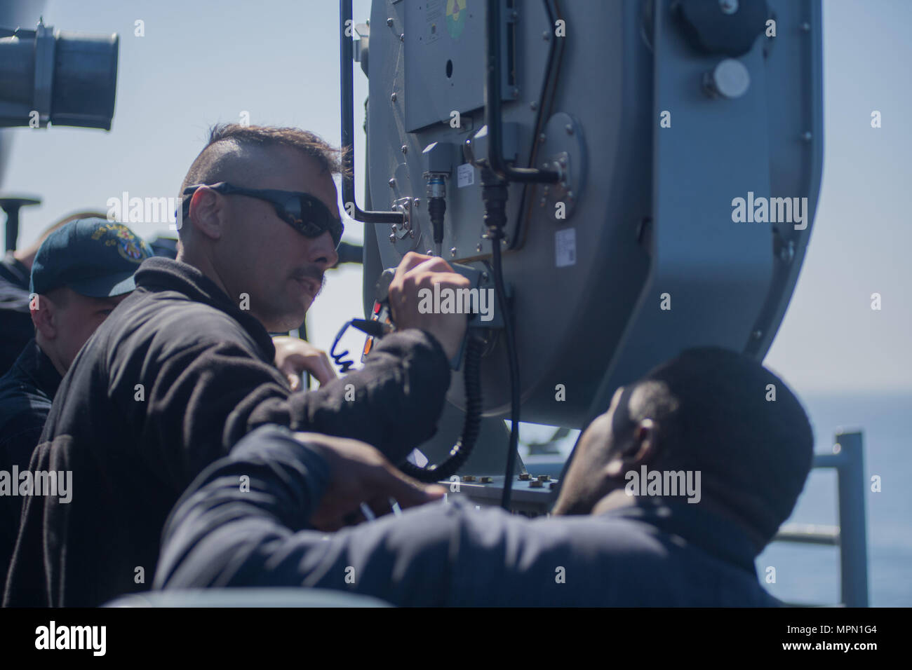 170405-N-MZ078-009 PACIFIC OCEAN (April 5, 2017) Sailors aboard the ...