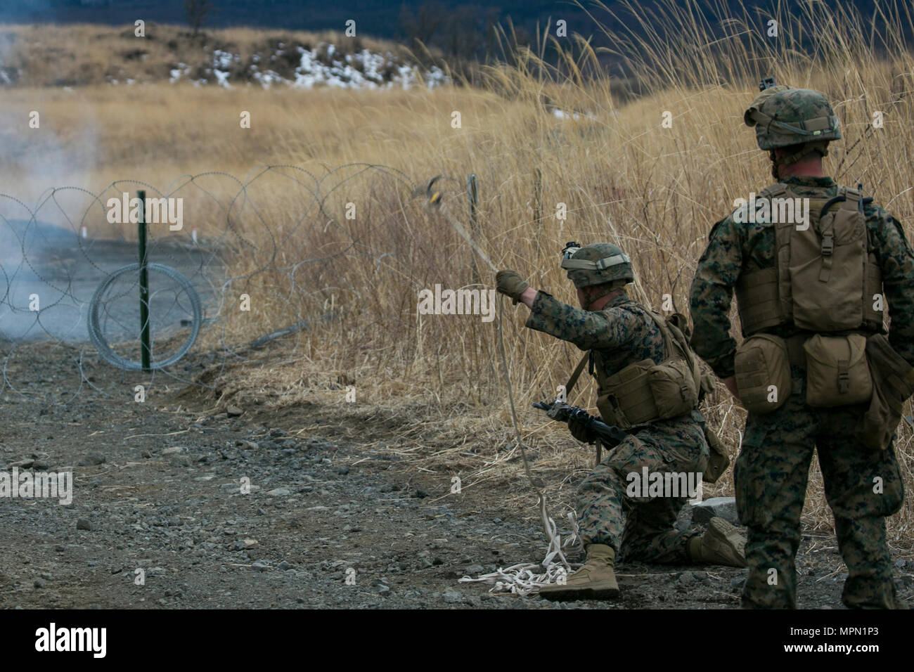 A U.S. Marine with Company G, 2nd Battalion, 3rd Marine Regiment ...