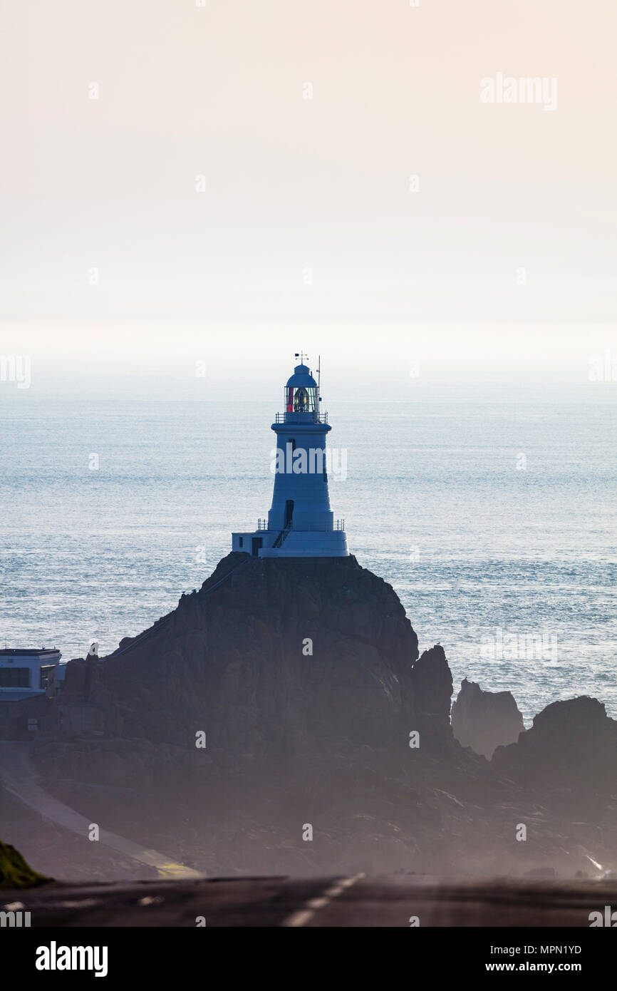 United Kingdom, Channel Islands, Jersey, Corbiere Point Lighthouse ...