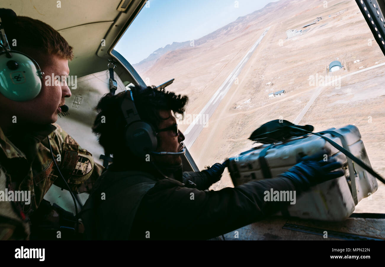An Afghan Air Force member training with Train, Advise, Assist Command-Air, as part of Resolute ...