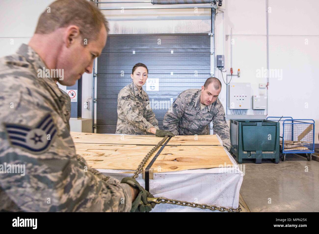U.S. air transportation personnel with the 139th Logistics Readiness ...