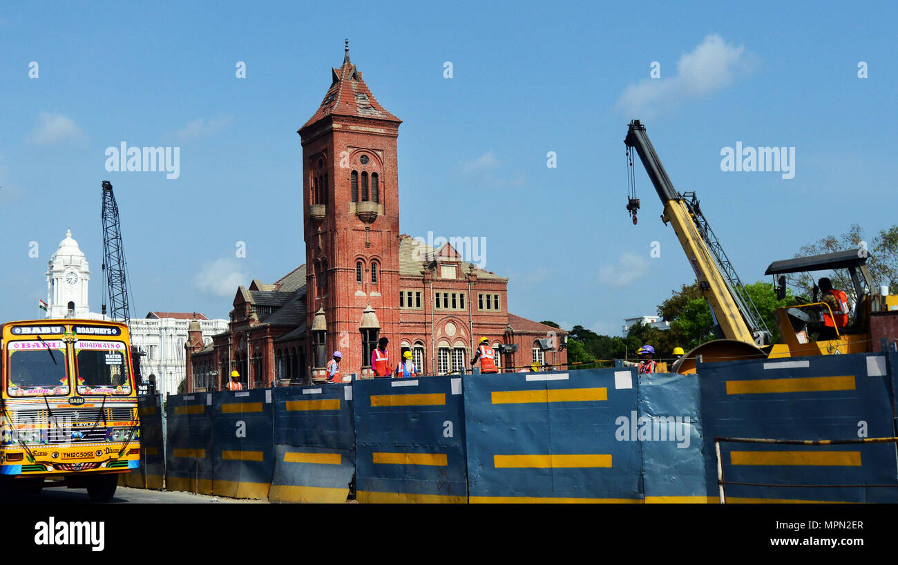 Metro / Subway construction by the Victoria Public Hall town hall built ...