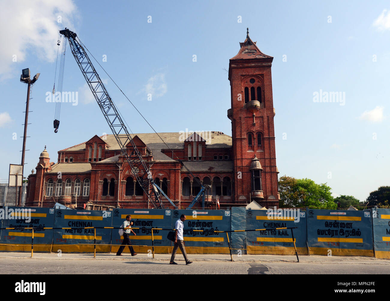Metro / Subway construction by the Victoria Public Hall town hall built ...
