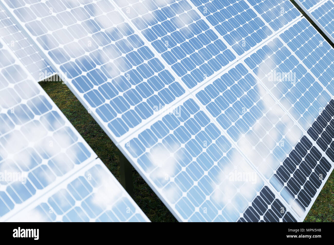 3D rendering solar power generation technology. Alternative energy ...