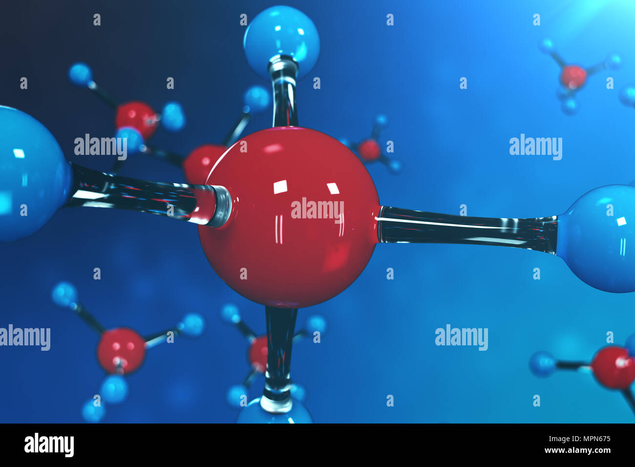 3D rendering molecules. Atoms bacgkround. Medical background for banner or flyer. Molecular ...