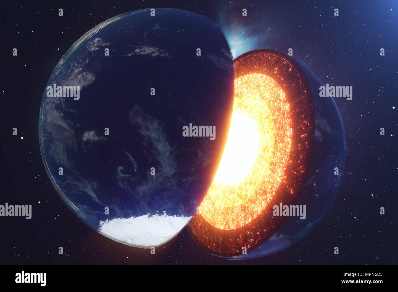 Structure core Earth. Structure layers of the earth. The structure of ...