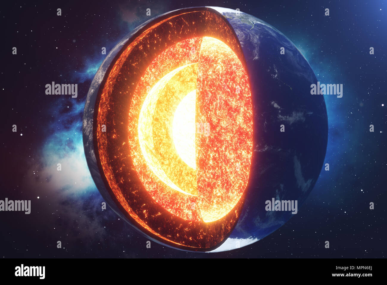 Structure core Earth. Structure layers of the earth. The structure of ...