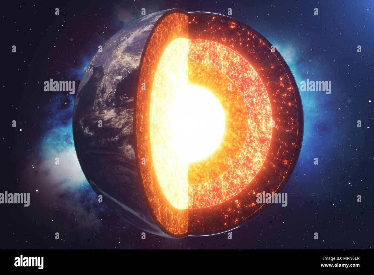 Structure core Earth. Structure layers of the earth. The structure of ...