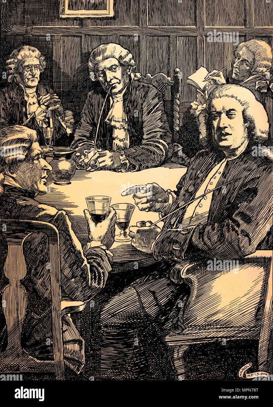 'Dr. Johnson Discoursing With His Friends', c1900, (1912). Artist ...