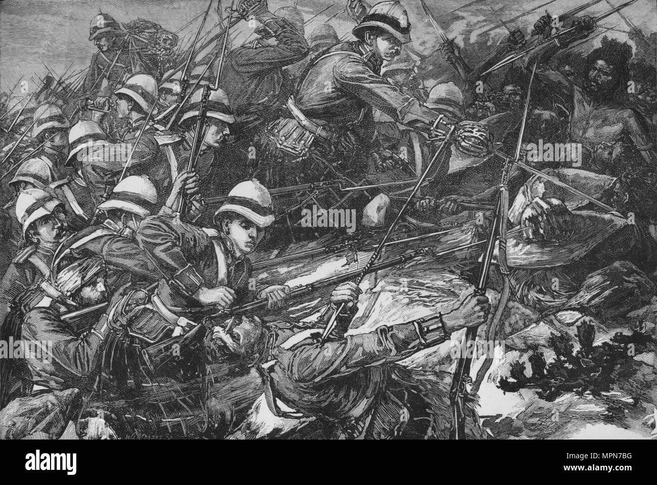 'The Battle of Tamai', c1885. Artist: WI Mosses Stock Photo - Alamy