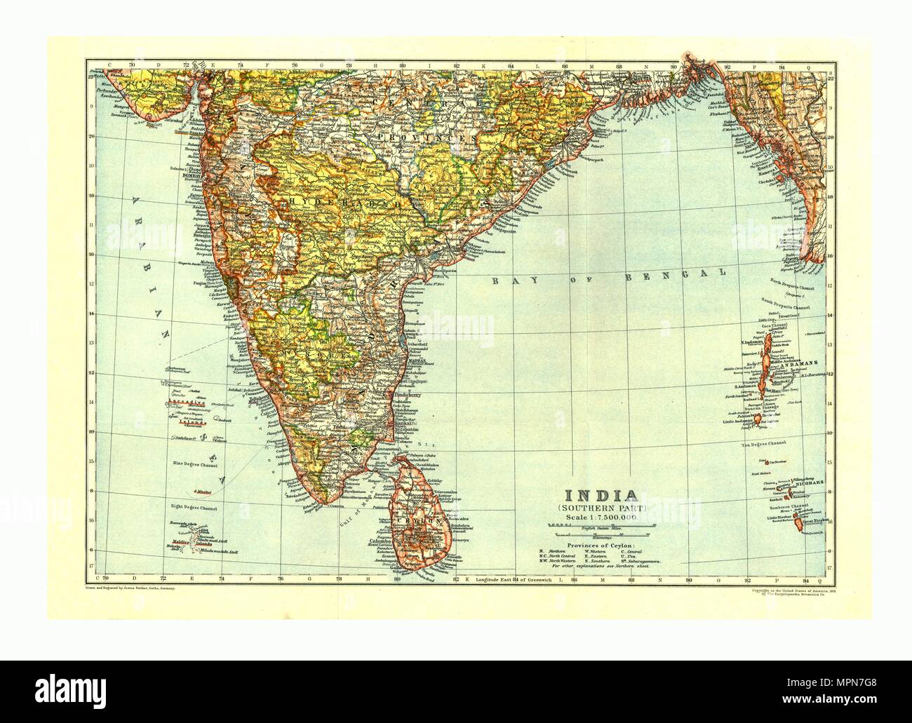 Bay of bengal and arabian sea map hi-res stock photography and images ...