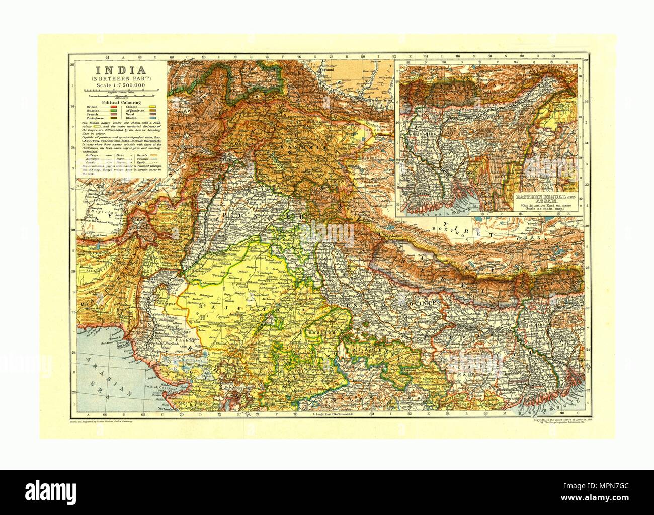 North india map hi-res stock photography and images - Alamy