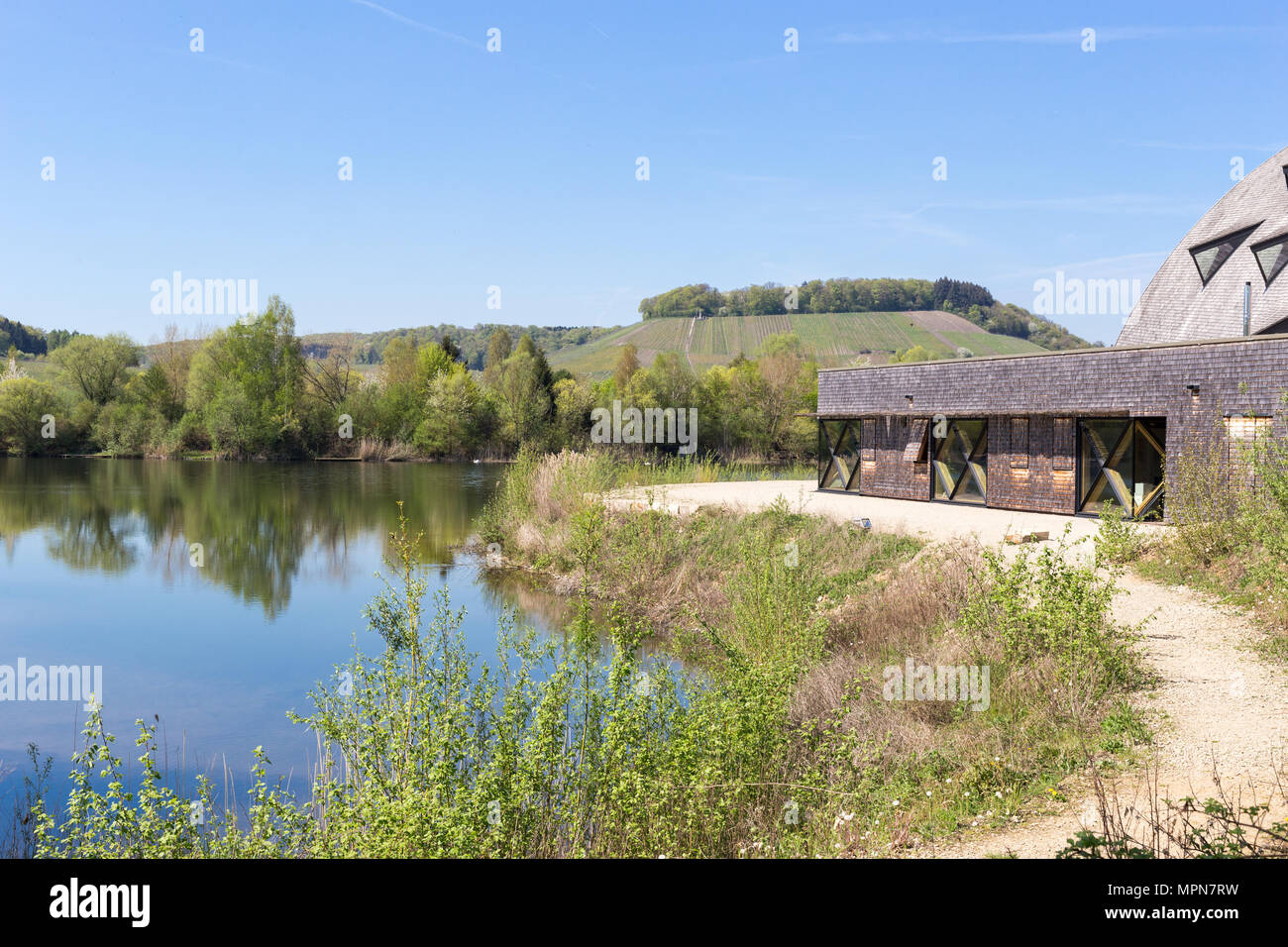 quarry lake in Remerschen Stock Photo - Alamy