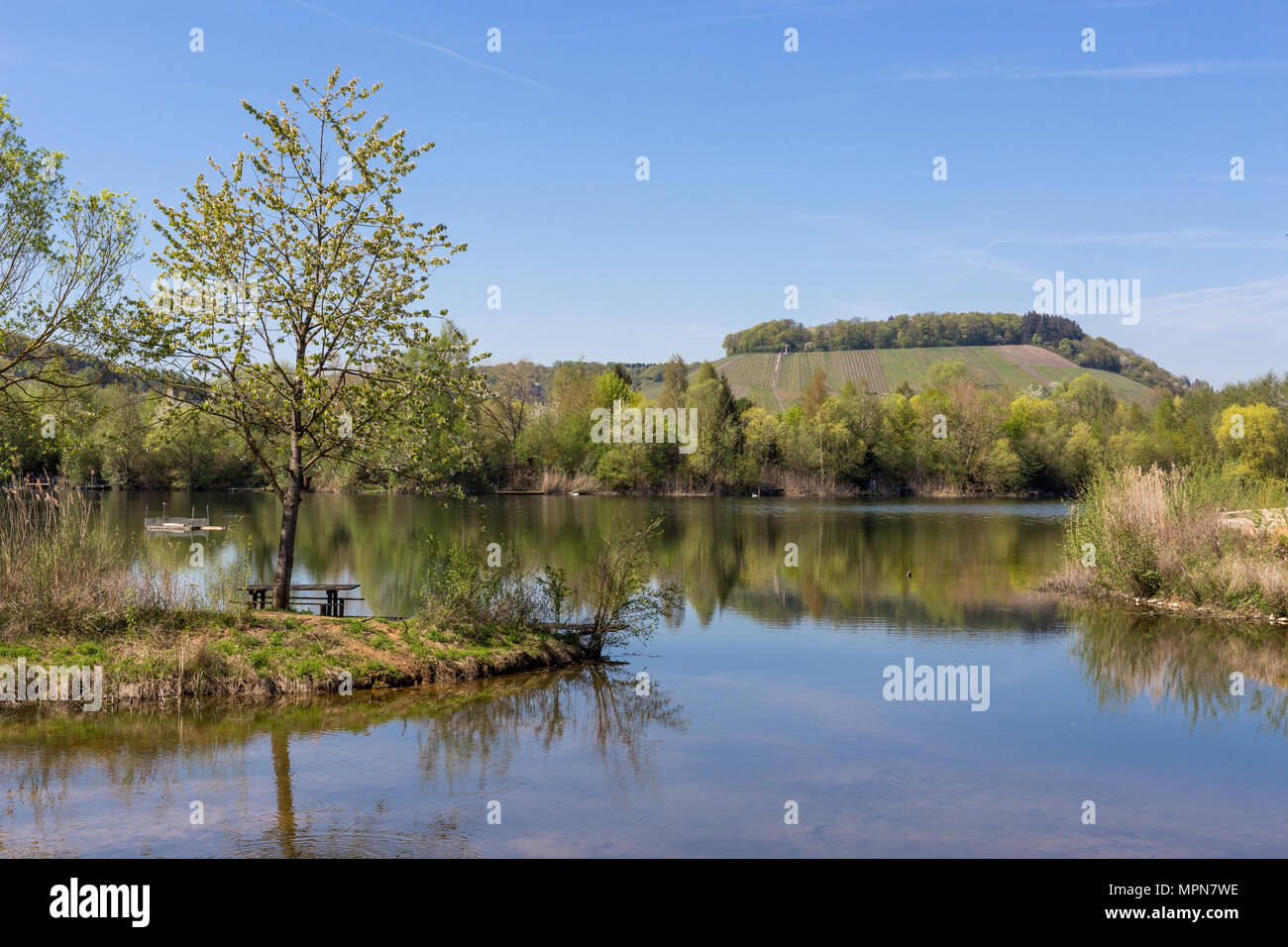 quarry lake in Remerschen Stock Photo - Alamy
