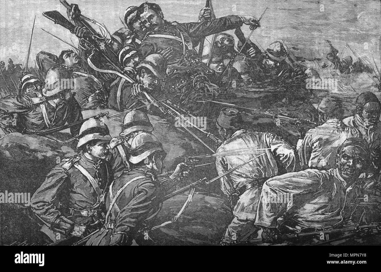 'The Highland Brigade Storming The Trenches at Tel-El-Kebir', c1882 ...