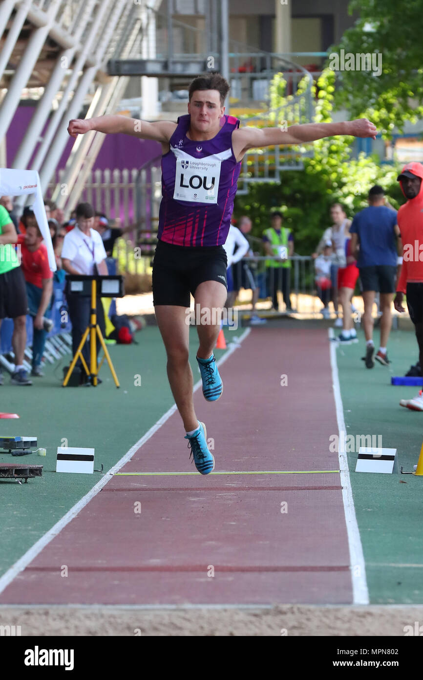 Loughborough, England, 20th, May, 2018. Henry Clarkson competing in the ...