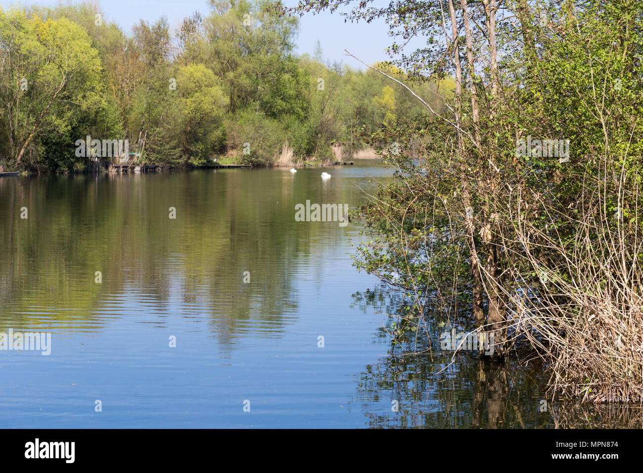 quarry lake in Remerschen Stock Photo - Alamy