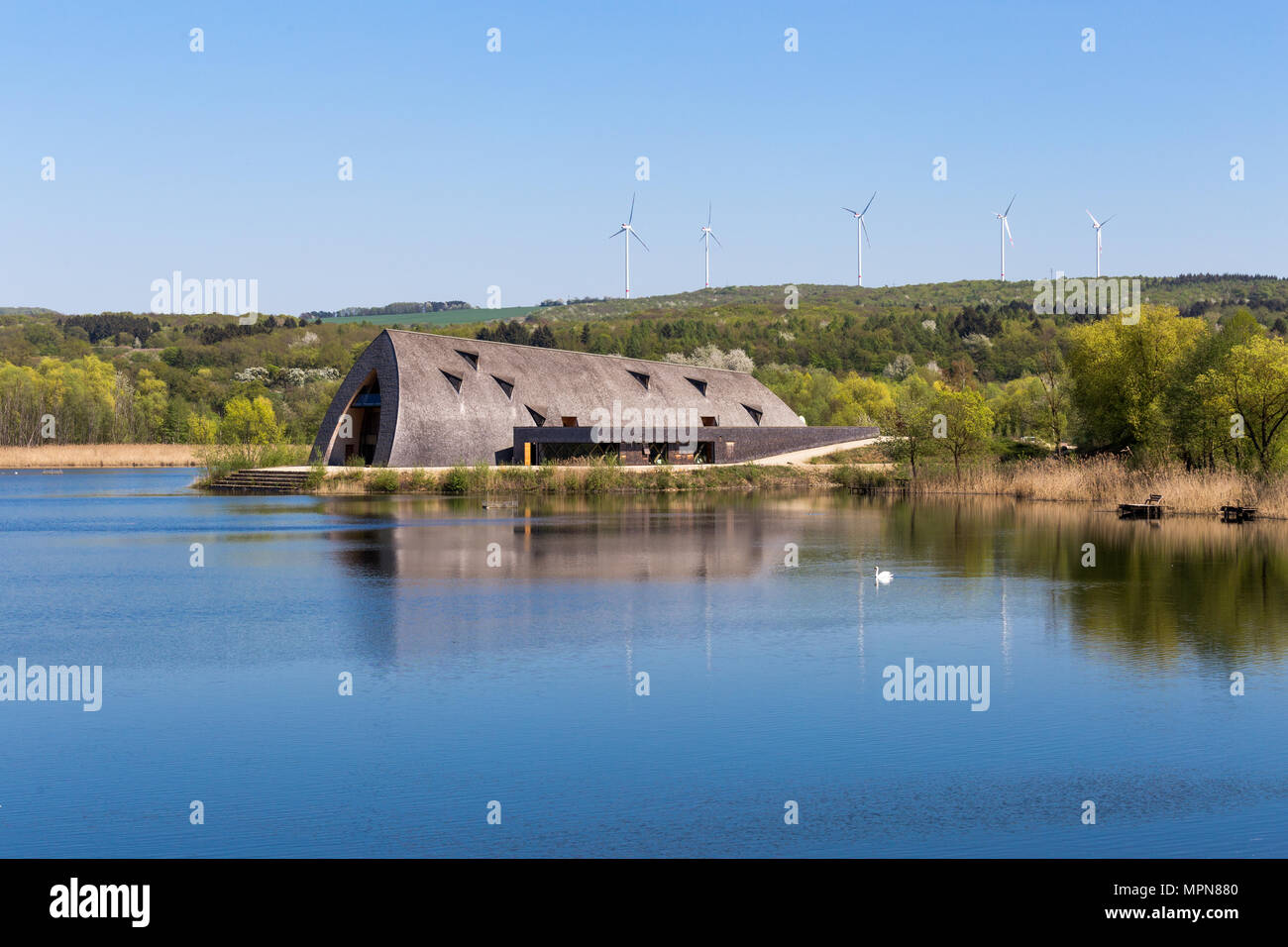 quarry lake in Remerschen Stock Photo - Alamy