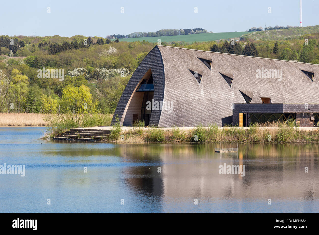 quarry lake in Remerschen Stock Photo - Alamy