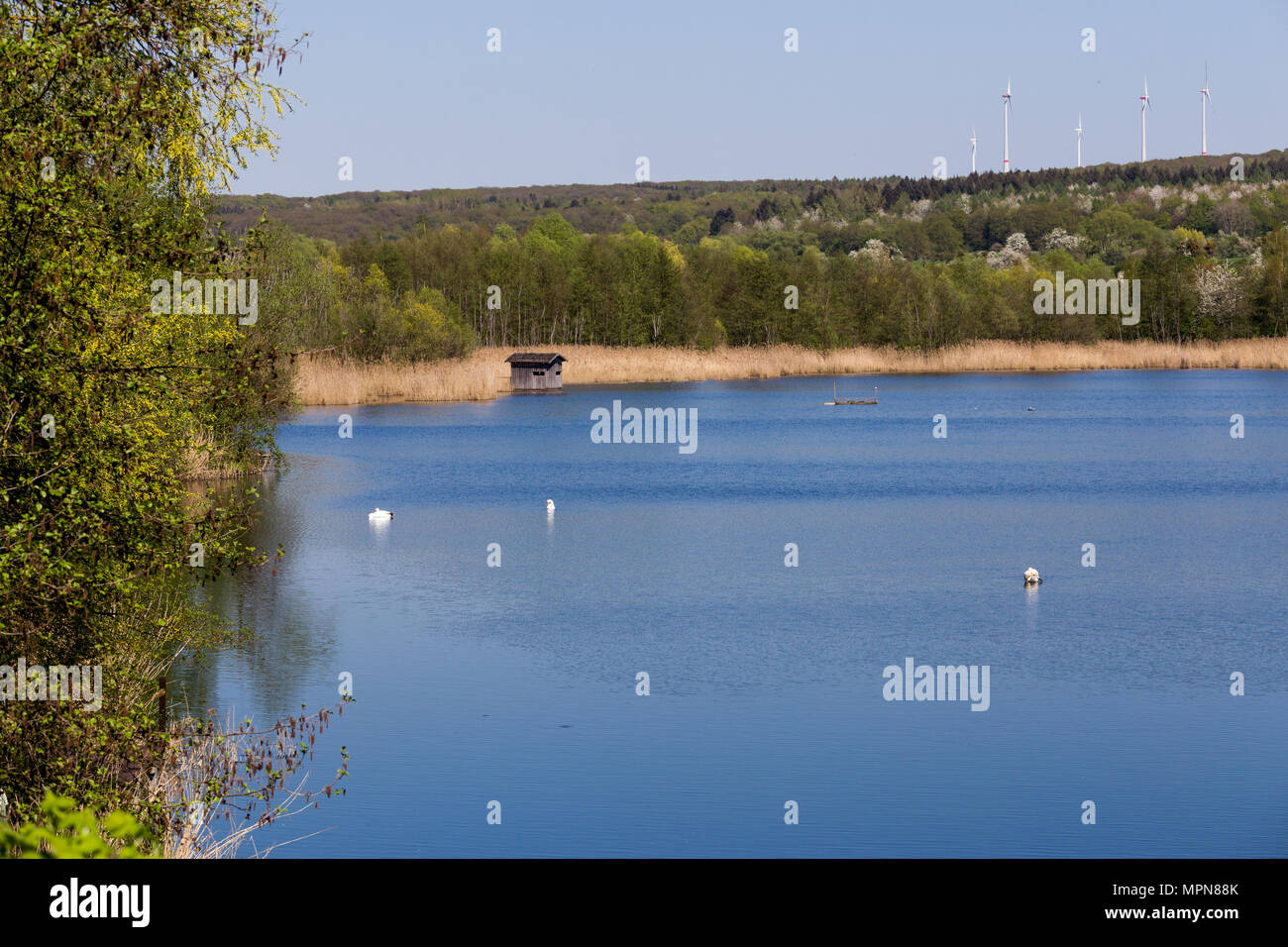 quarry lake in Remerschen Stock Photo - Alamy