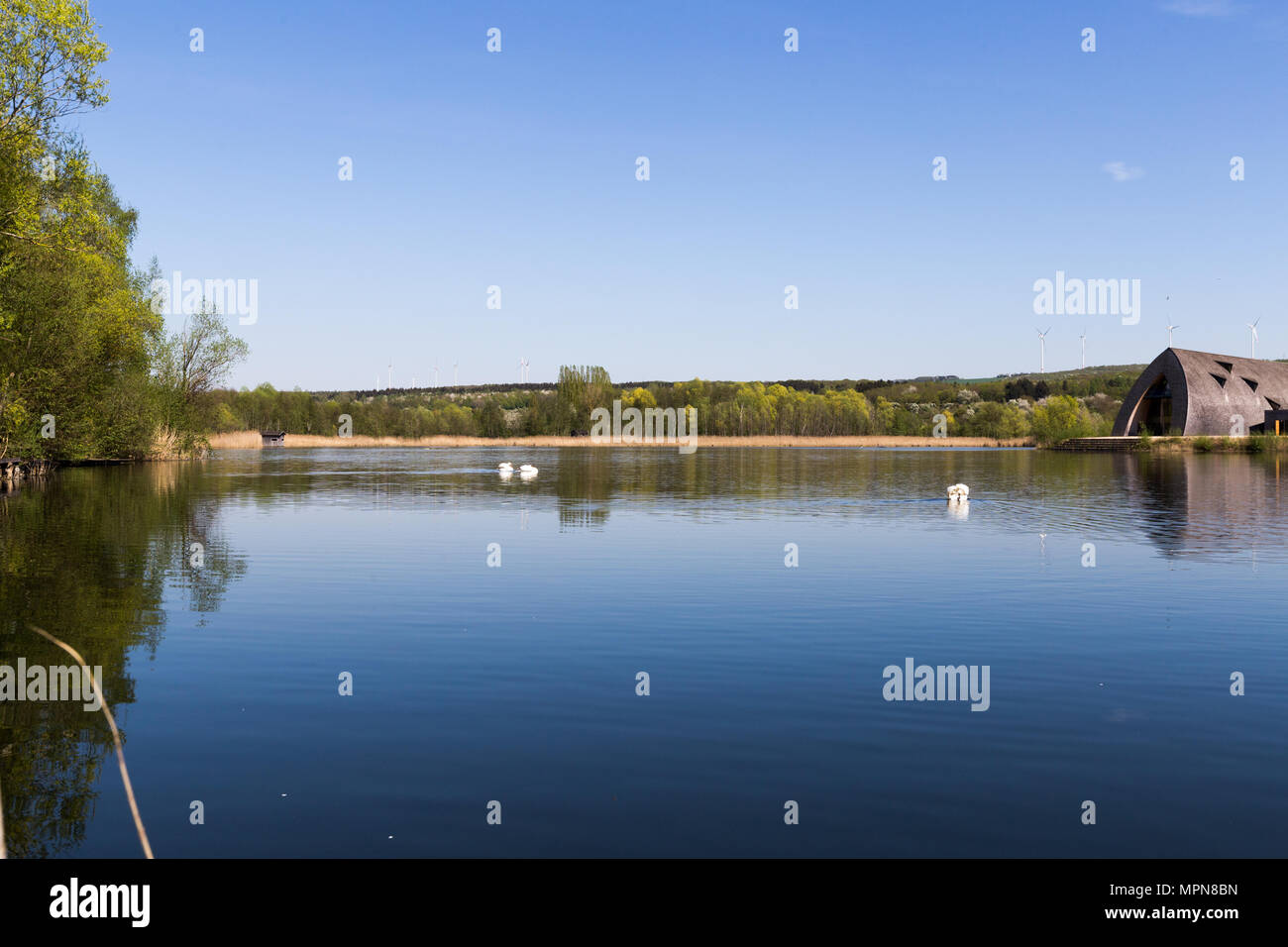 quarry lake in Remerschen Stock Photo - Alamy