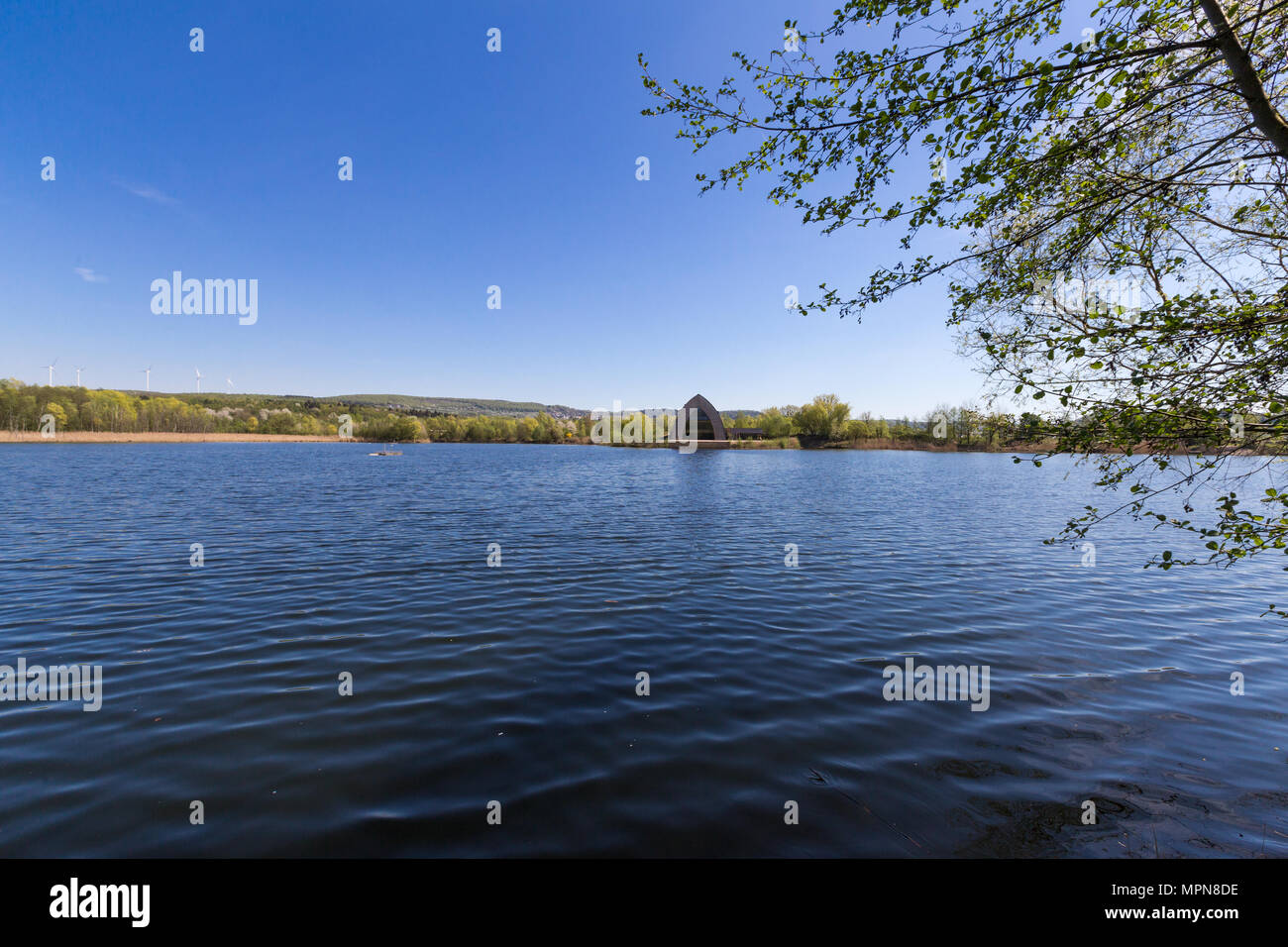 quarry lake in Remerschen Stock Photo - Alamy