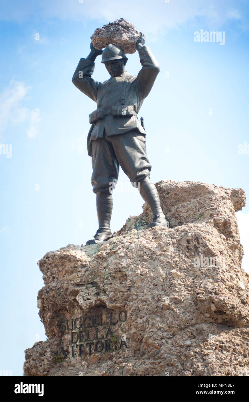 Italy, Lombardy, Pandino, Memorial War Monument by Pietro Kufferle ...