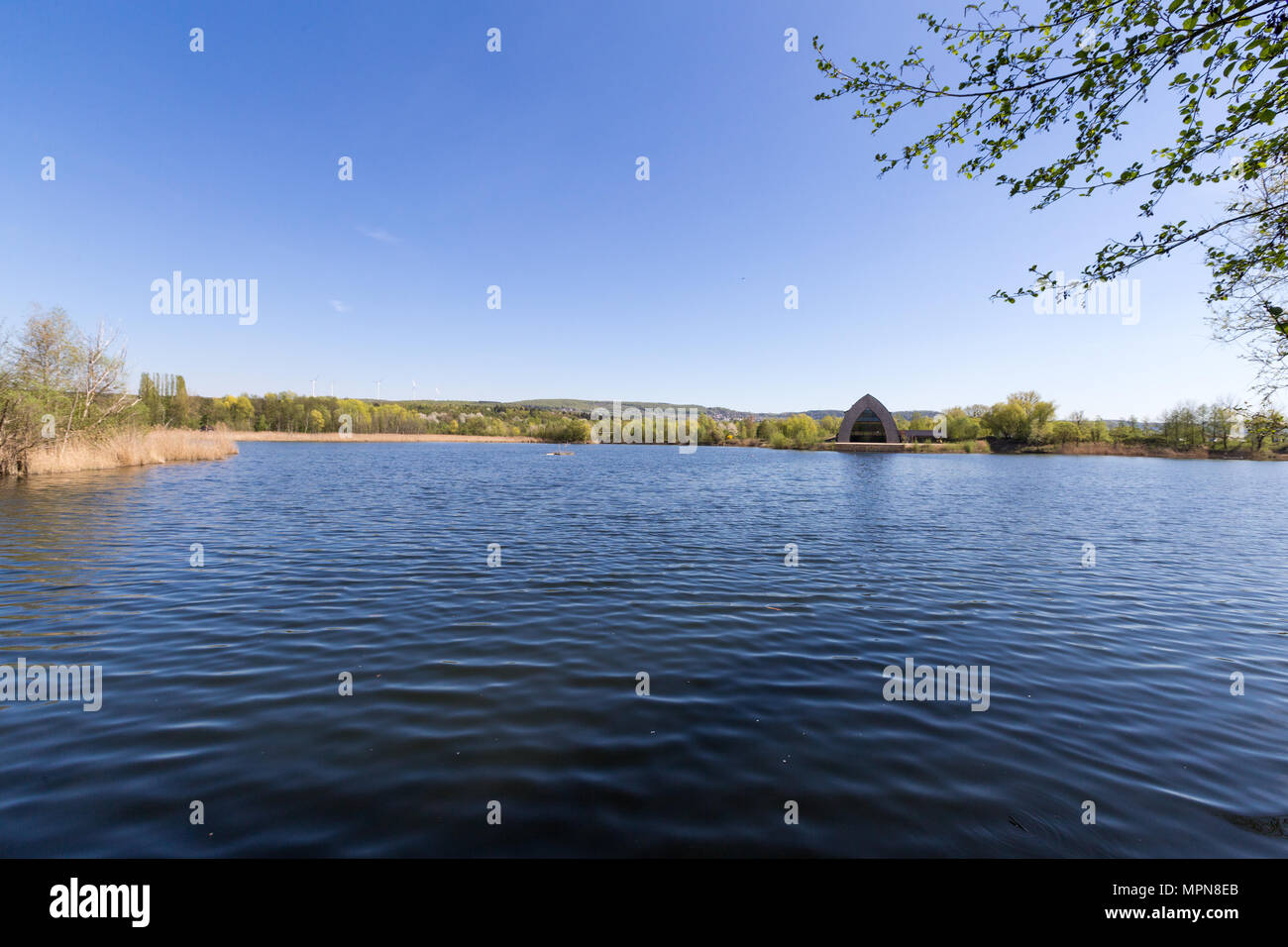 quarry lake in Remerschen Stock Photo - Alamy