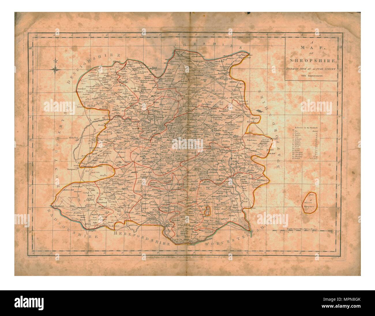 Map of shropshire hi-res stock photography and images - Alamy