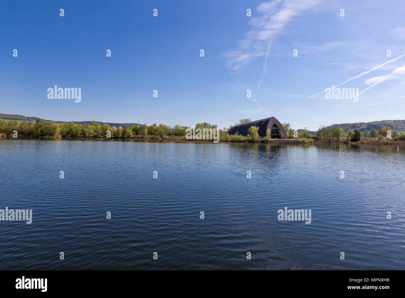 quarry lake in Remerschen Stock Photo - Alamy