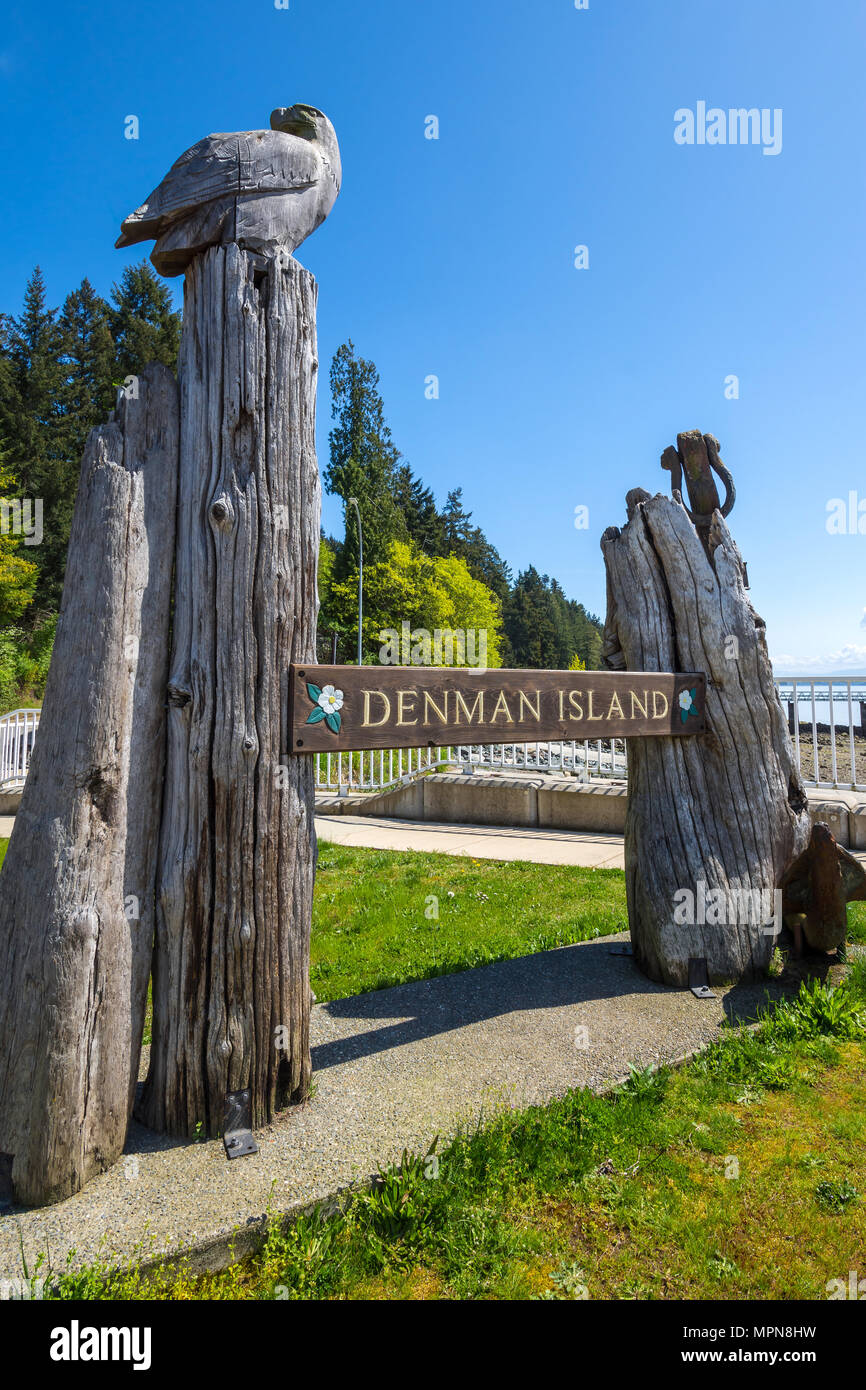 "Denman Island" sign - Denman Island, BC, Canada Stock Photo - Alamy