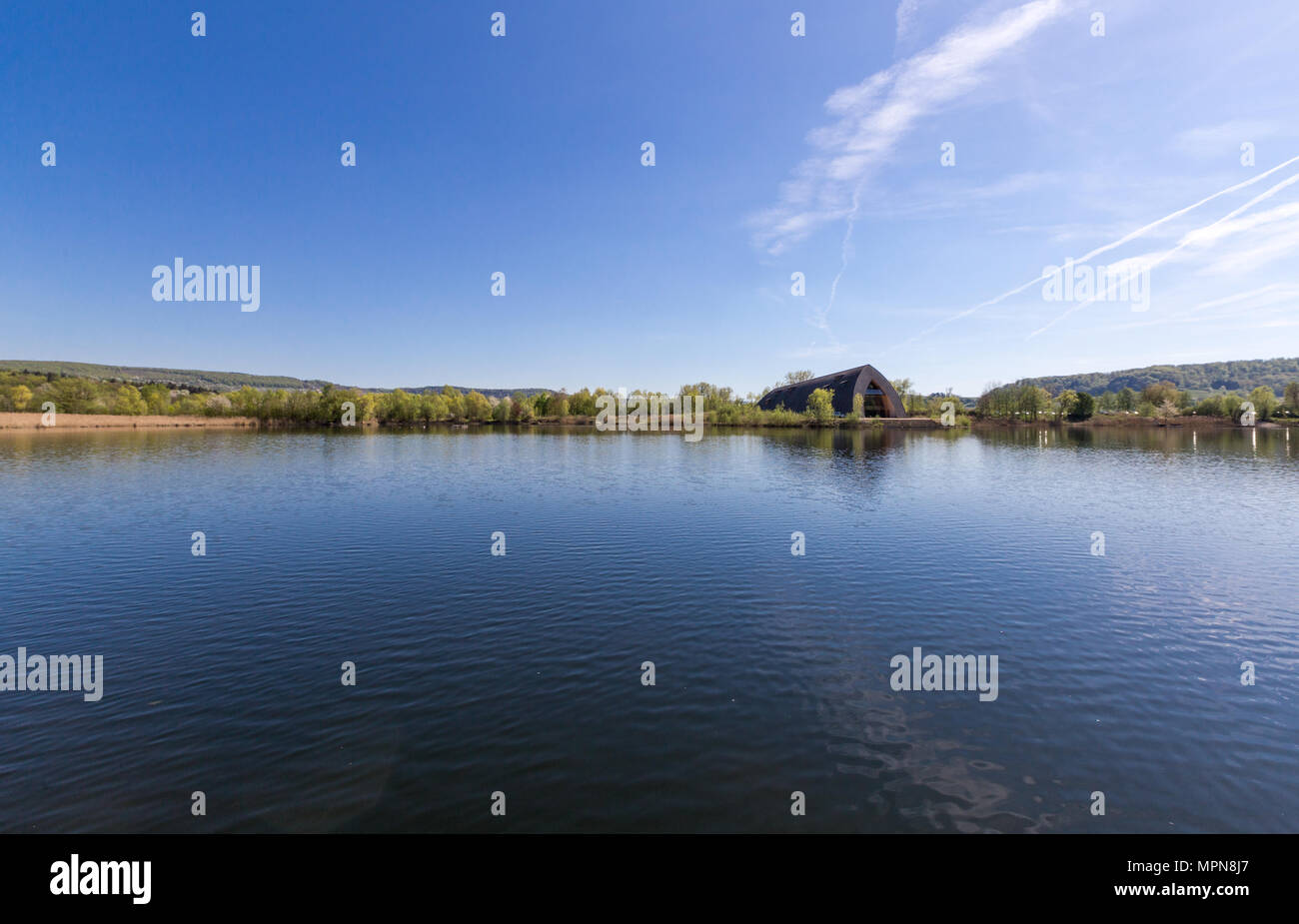 quarry lake in Remerschen Stock Photo - Alamy
