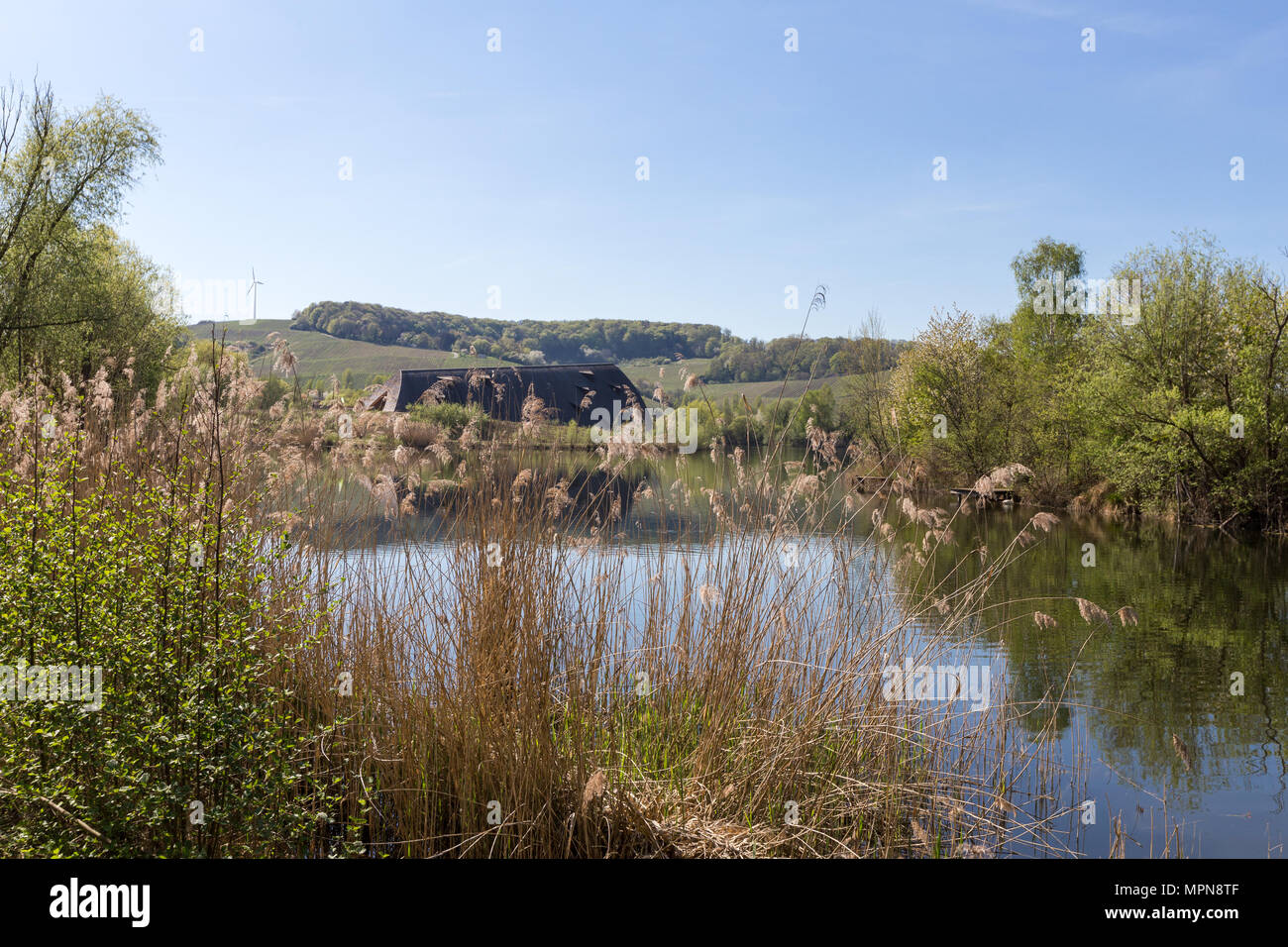 quarry lake in Remerschen Stock Photo - Alamy