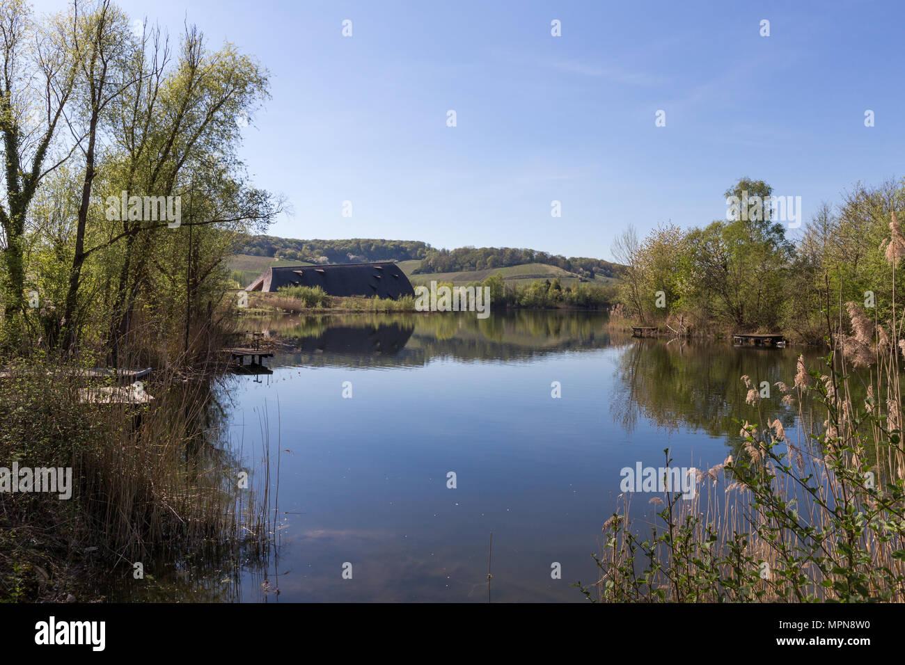 quarry lake in Remerschen Stock Photo - Alamy