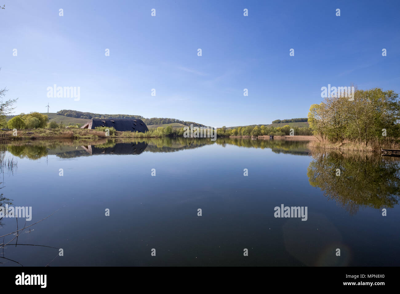 quarry lake in Remerschen Stock Photo - Alamy