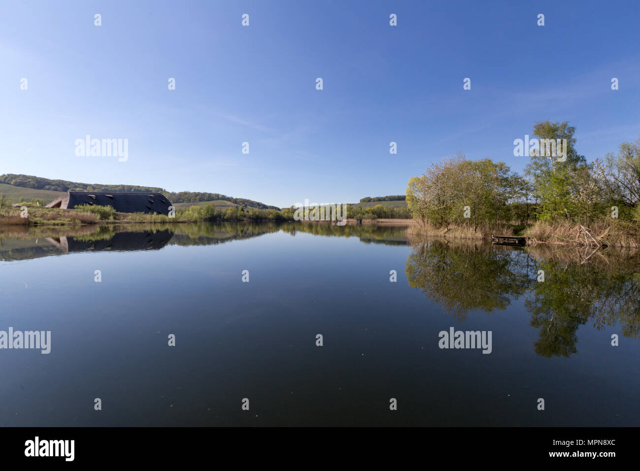 quarry lake in Remerschen Stock Photo - Alamy