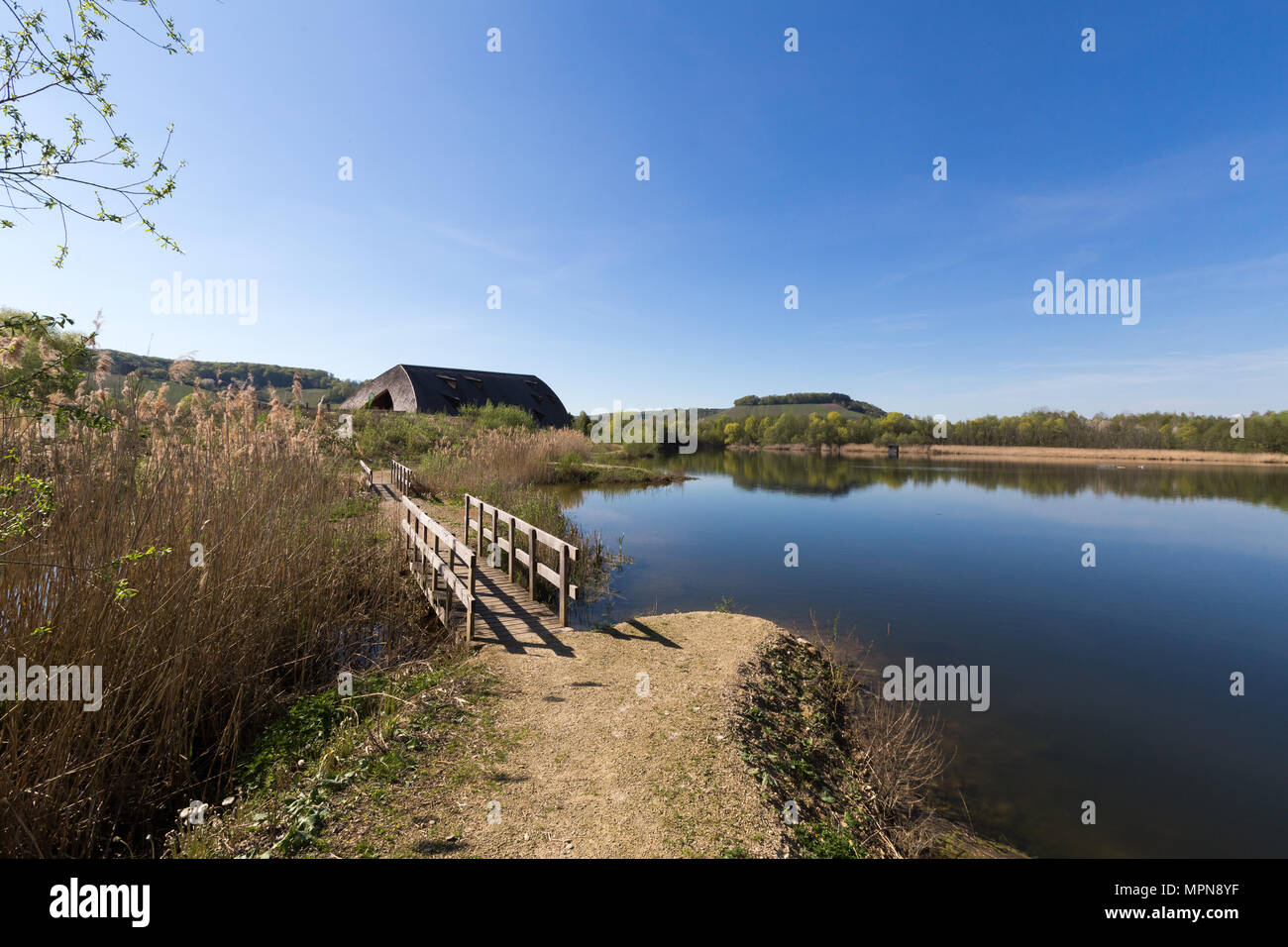 quarry lake in Remerschen Stock Photo - Alamy