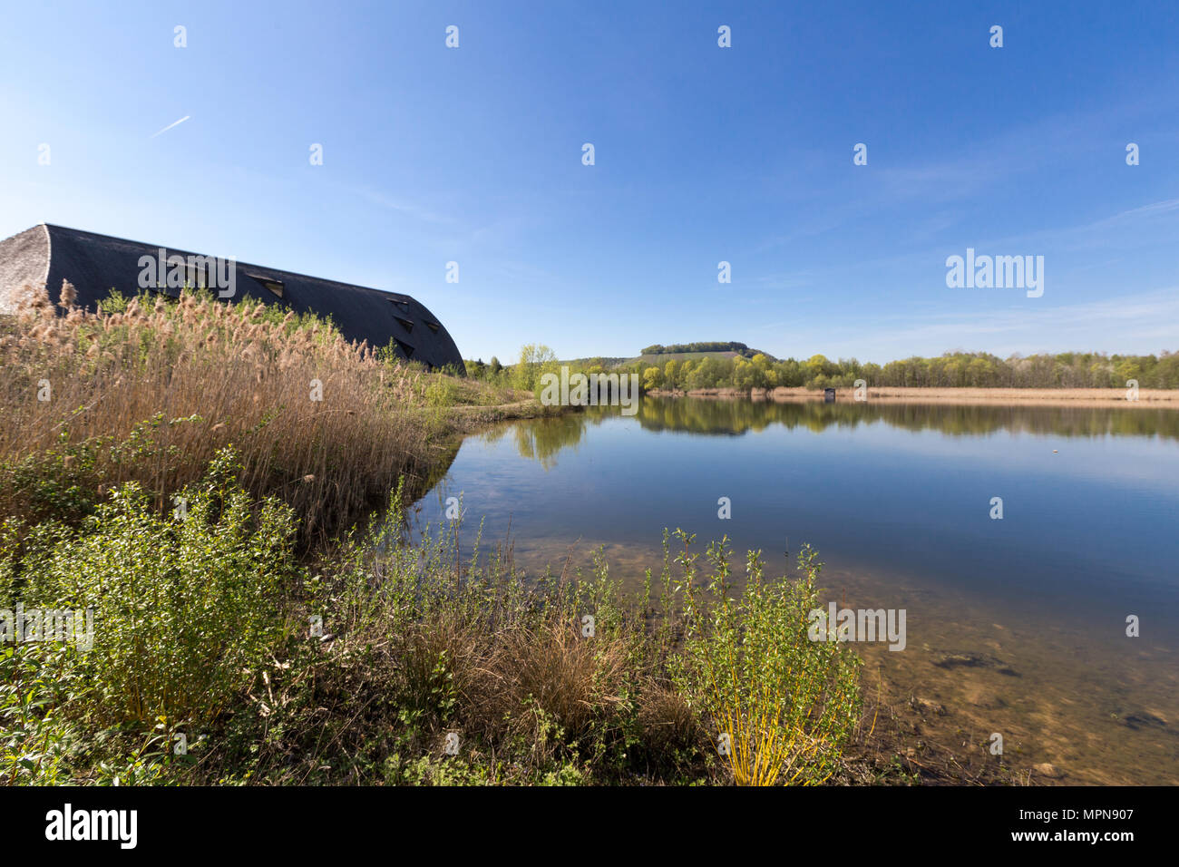quarry lake in Remerschen Stock Photo - Alamy