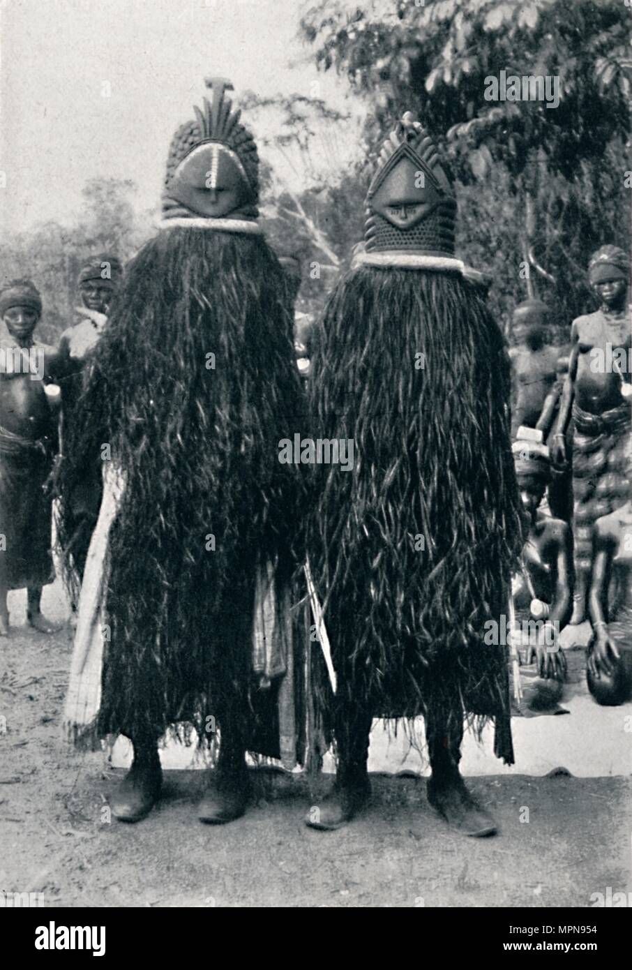 Bundu 'devil dancers', Sierra Leone, 1912. Artist: Cecil H Firmin Stock ...